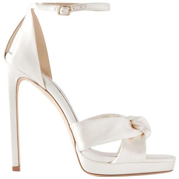Jimmy Choo | Shoes | Jimmy Choo White Rosie 2 Satin Sandals | Poshmark